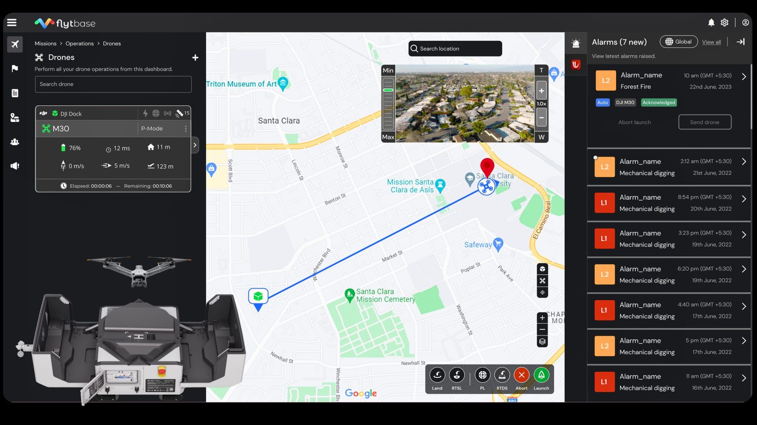 Pemantauan Otomatis dengan DJI Dock 2 & FlytBase